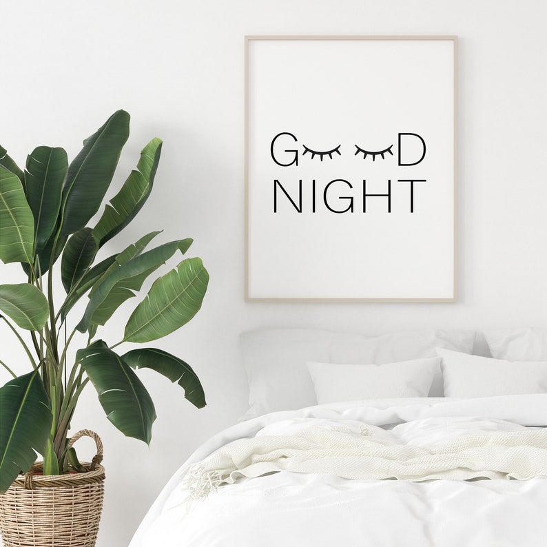 Goodnight Print, Bedroom Print, Bedroom Decor, Home Wall Art - Etsy