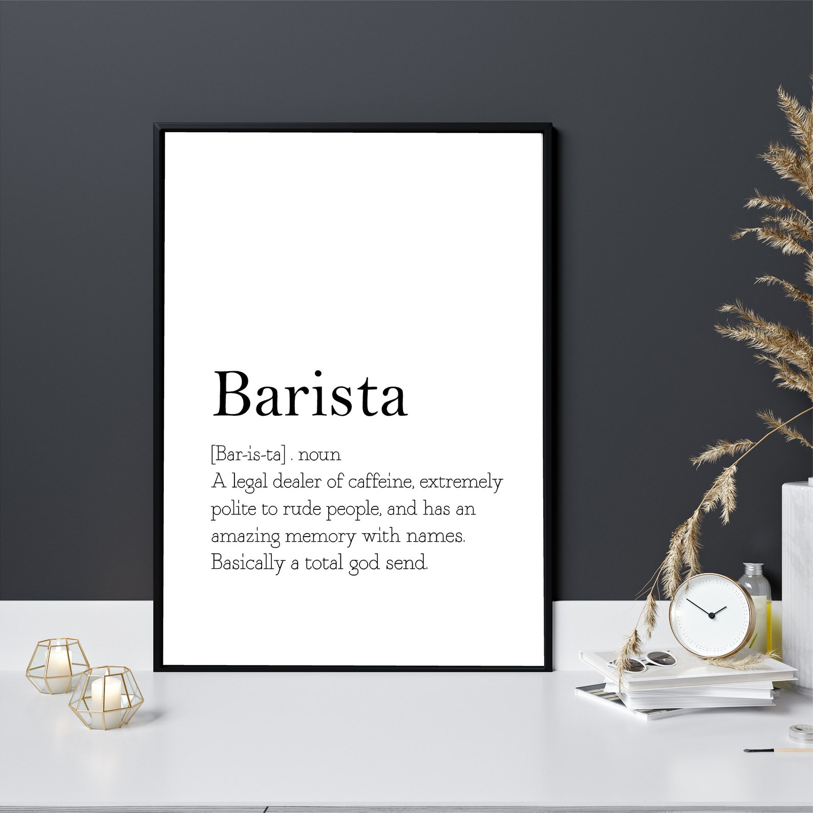 Barista Definition, Dictionary Definition, Barista Gift, Coffee Wall ...