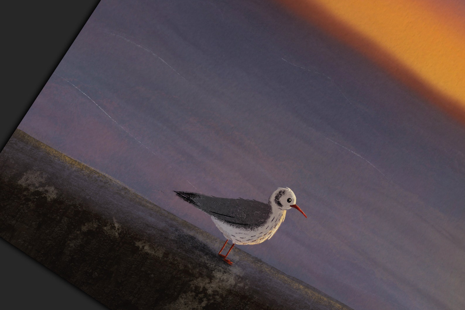 Sully the Seagull A4 Landscape Print - Etsy