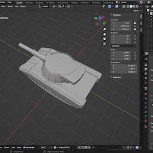 Blender 3D Model Tank - Etsy