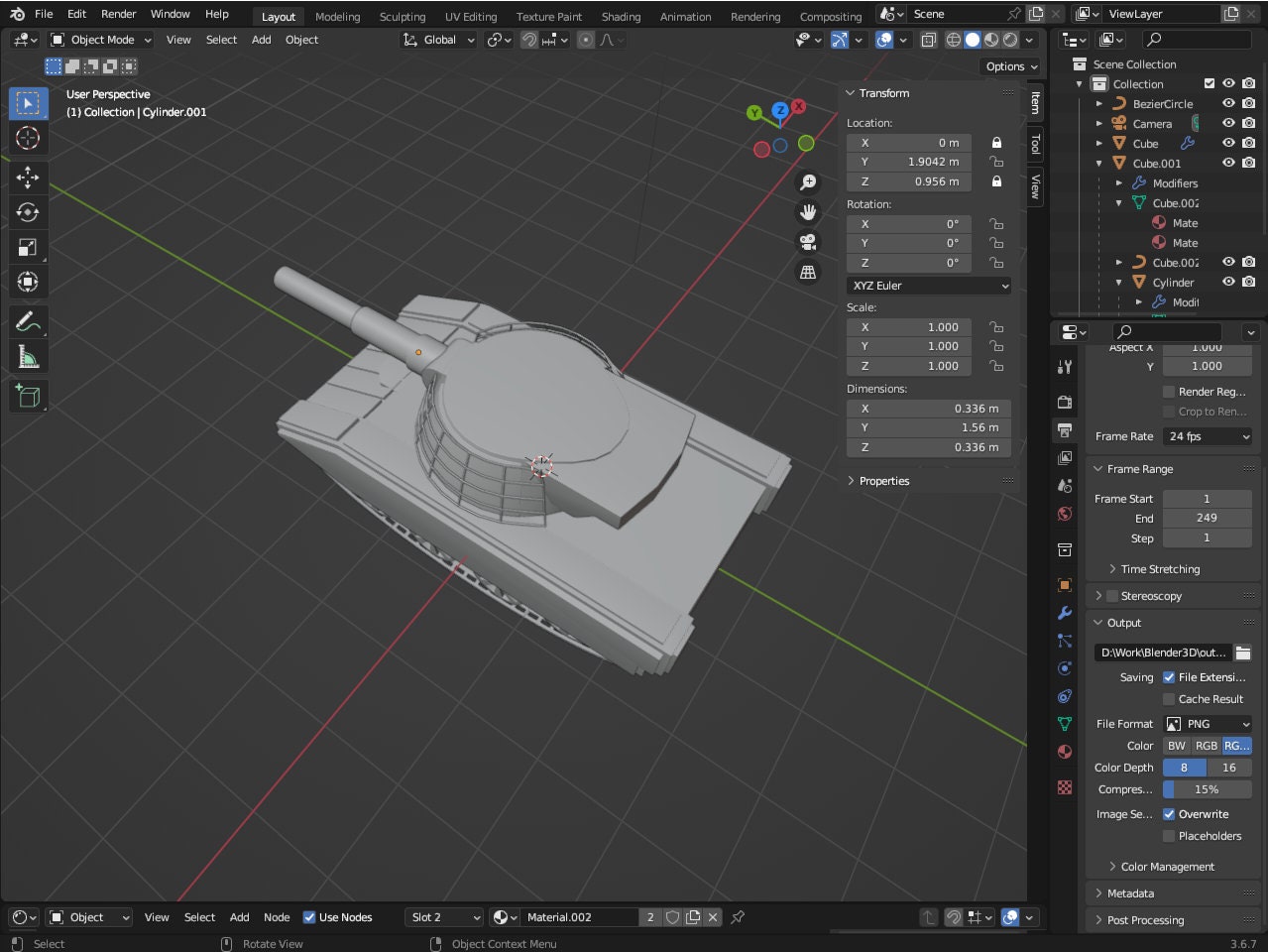 Blender 3D Model Tank - Etsy
