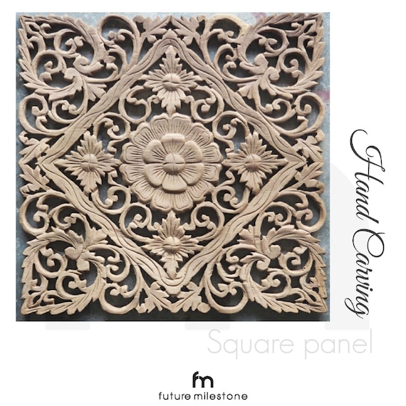 Wood Carved Panel Wall Art Mounted Panel Wall Decor | Etsy