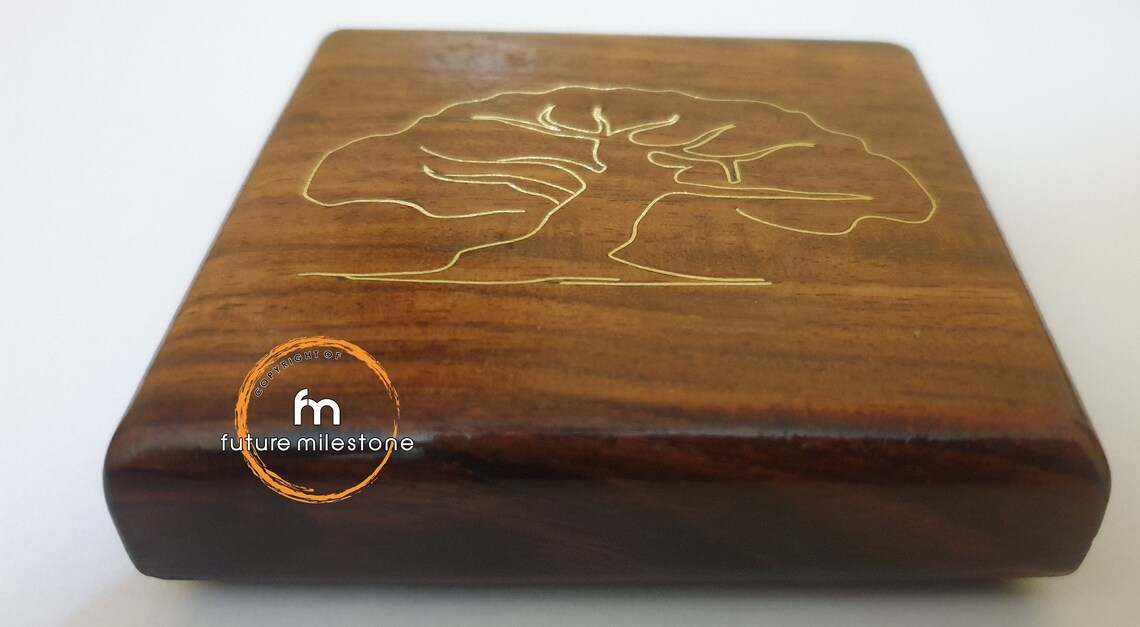 Paperweight Wood Paperweight Handmade Brass Inlay | Etsy