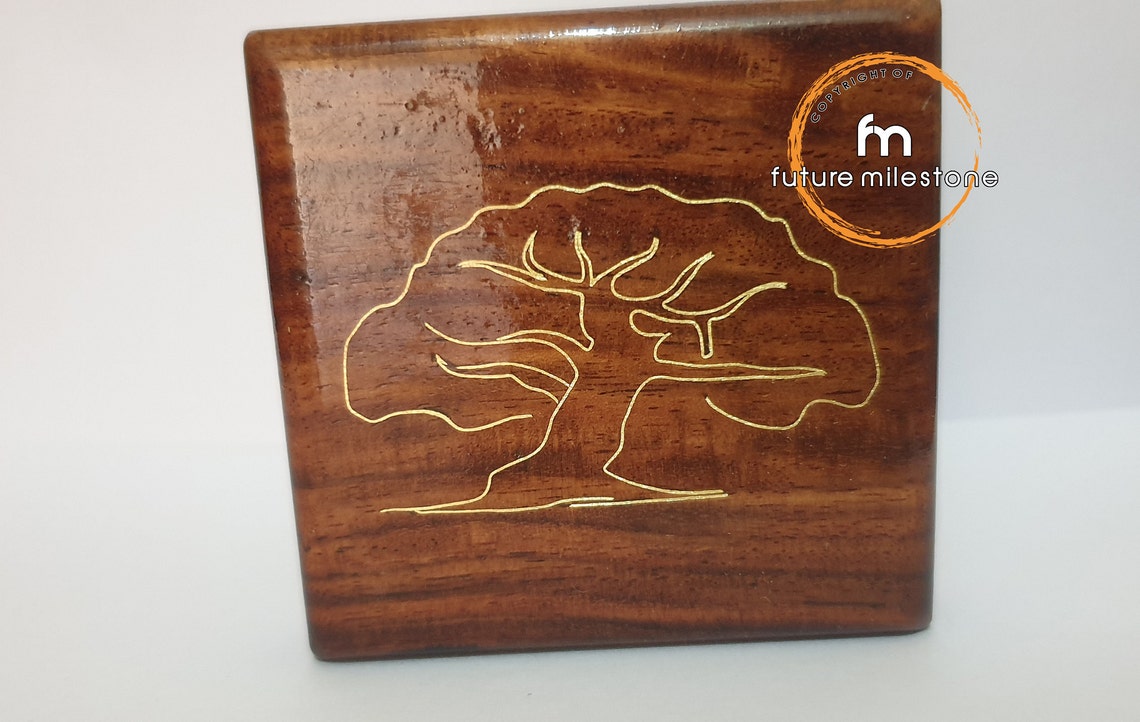 Paperweight Wood Paperweight Handmade Brass Inlay | Etsy