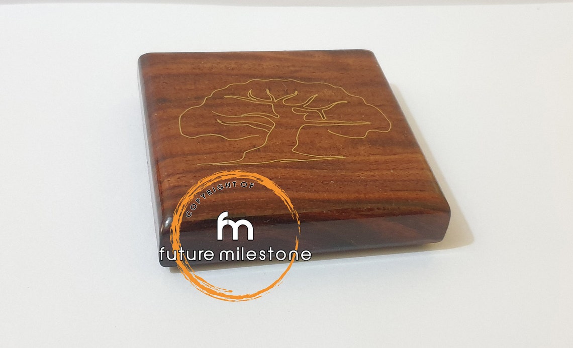 Paperweight Wood Paperweight Handmade Brass Inlay | Etsy