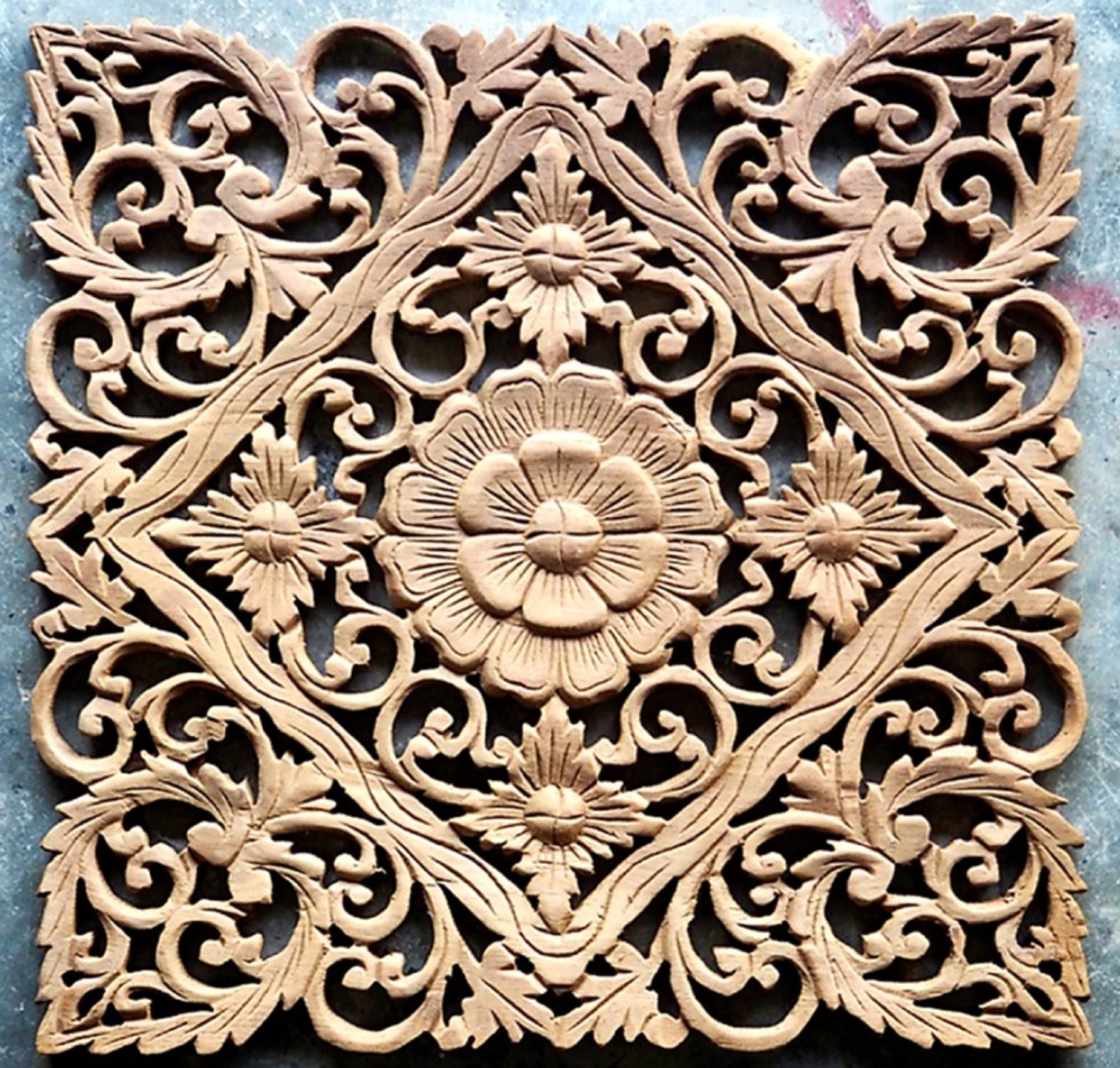 Wood Carved Panel Wall Art Mounted Panel Wall Decor | Etsy