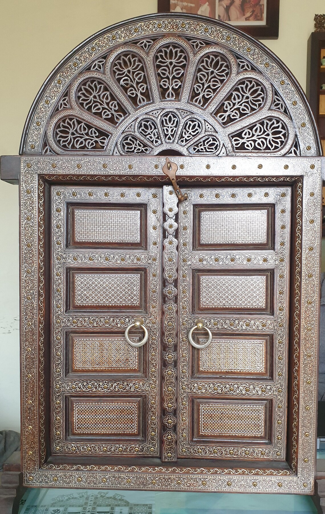 Decorative Door Wooden small door with 3 metals inlaid | Etsy