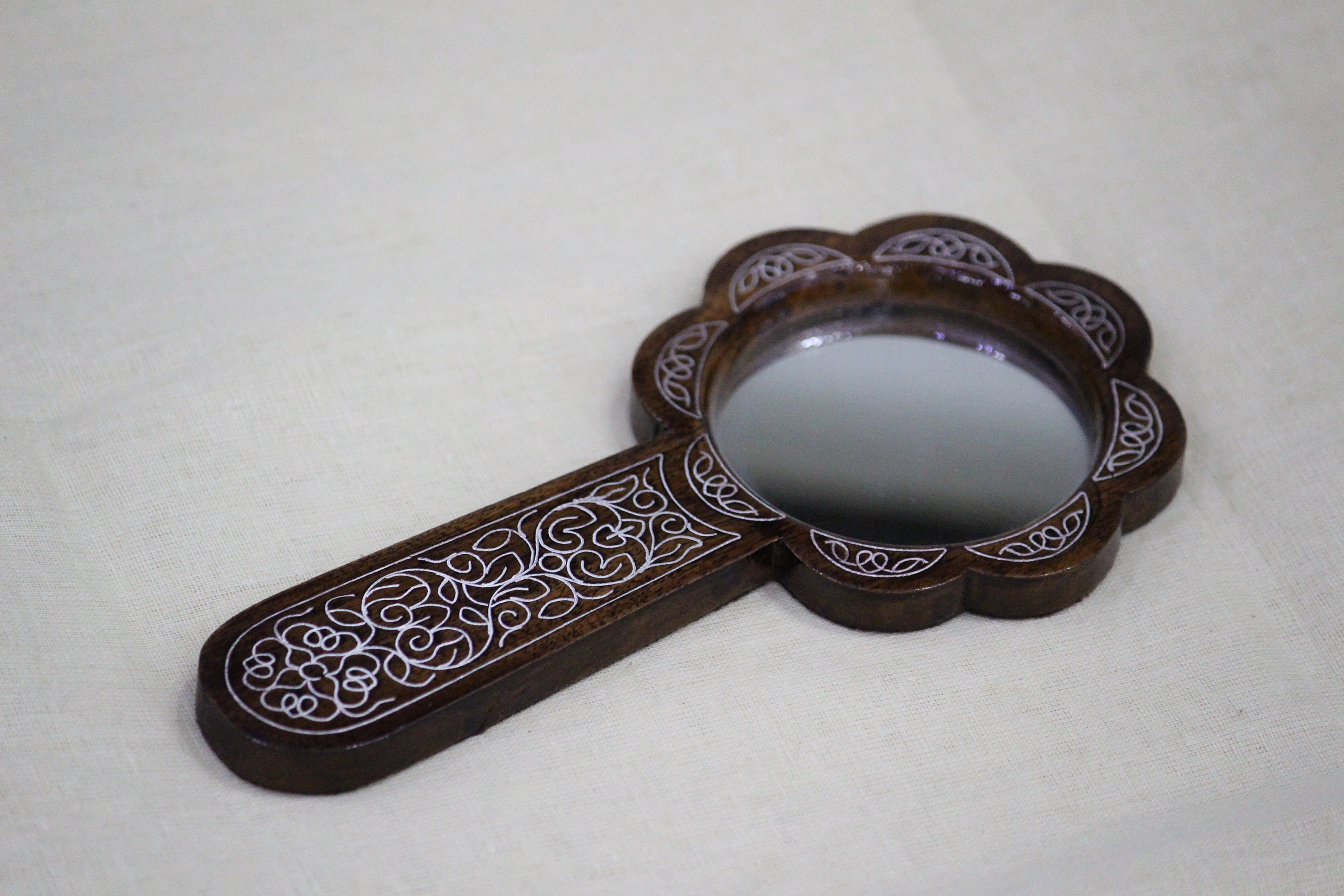 Hand Mirror Vanity Hand Mirror Wooden Mirror Handmade - Etsy