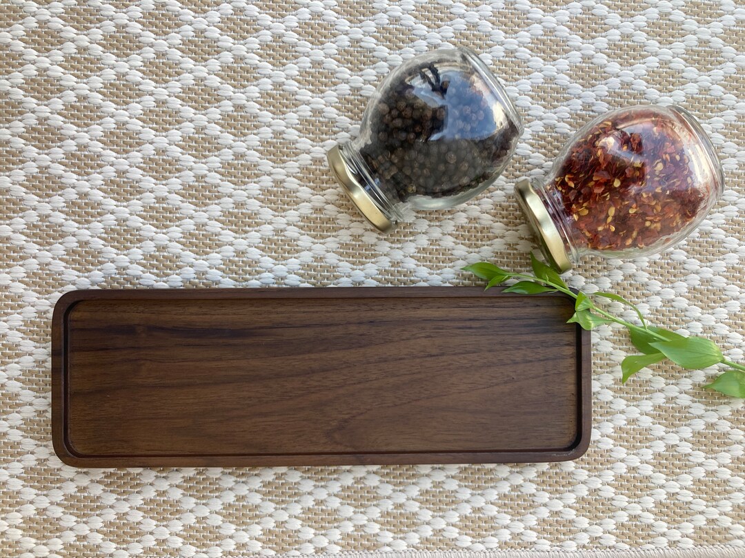 Handmade Teak Wood Tray: Modern Bathroom, Kitchen & Valet Organizer - Etsy