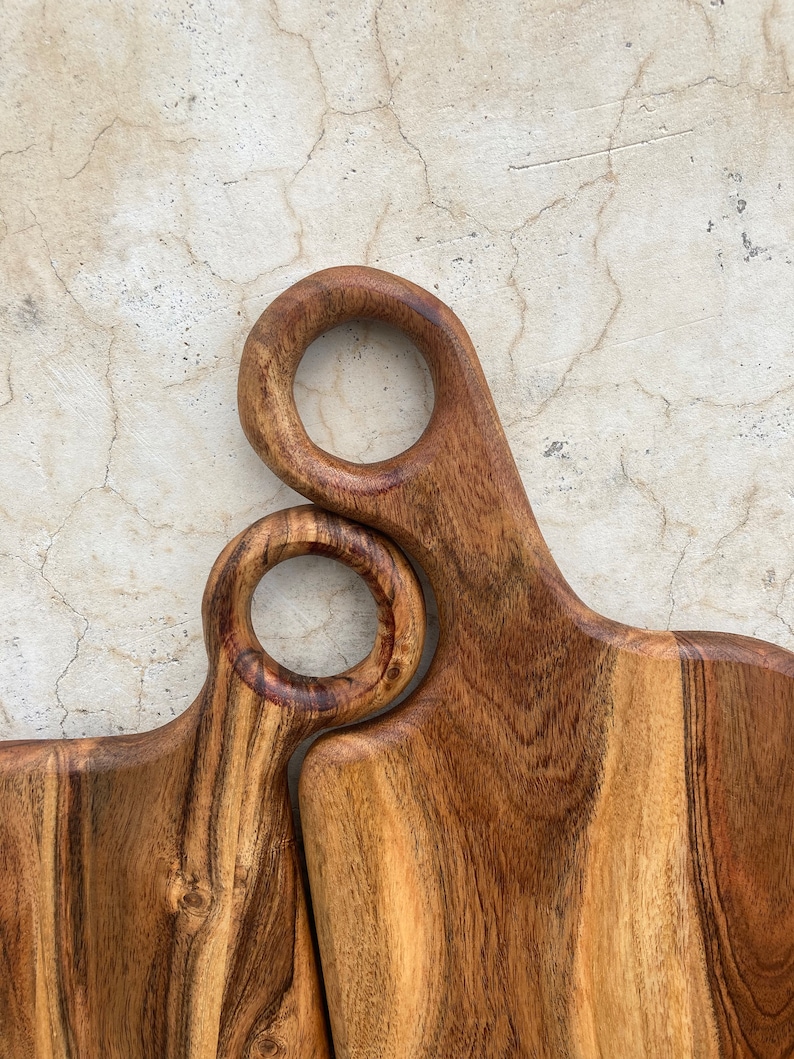 Acacia Wood Cutting Board Set: Handcrafted Cuddling Boards - Etsy