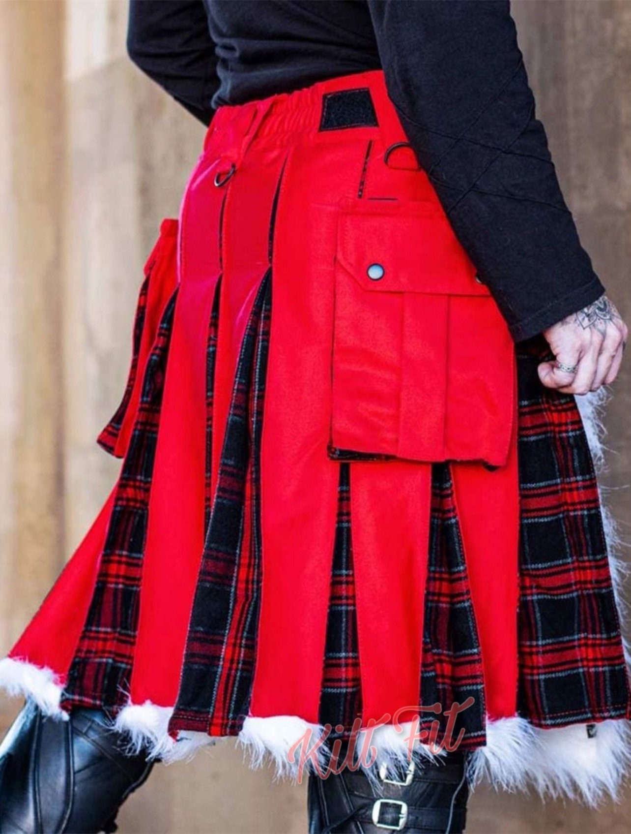 Christmas Kilt Scottish Vintage Santa Claus Hybrid Kilts for - Etsy