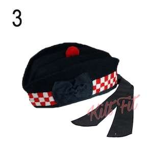 Glengarry Hat Scottish Beret Hat Marching Band Balmoral Bonnet Kilt ...