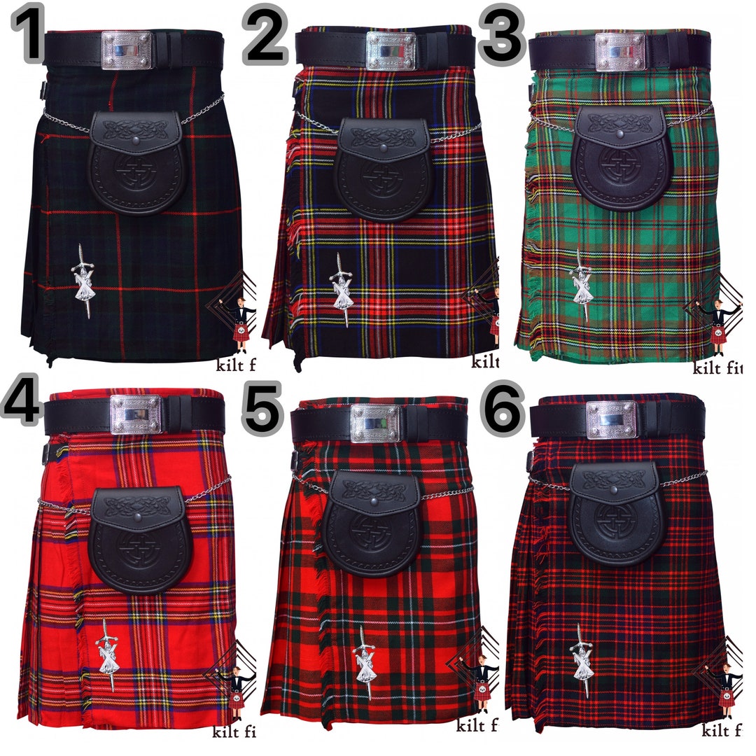 Highland Scottish Men's Handmade Kilt Outfit Traditional ,kilt Sporran ...