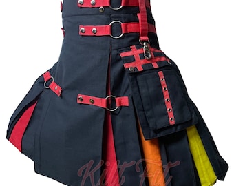 Rainbow Utility Kilt | Etsy