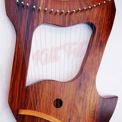 Lyre Harp 16 String Rosewood With Celtic Inlay - Etsy