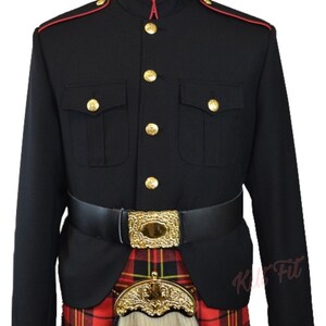 Class A Honor Guard Kilt Jacket Black or Neavy Blue With Red - Etsy Canada