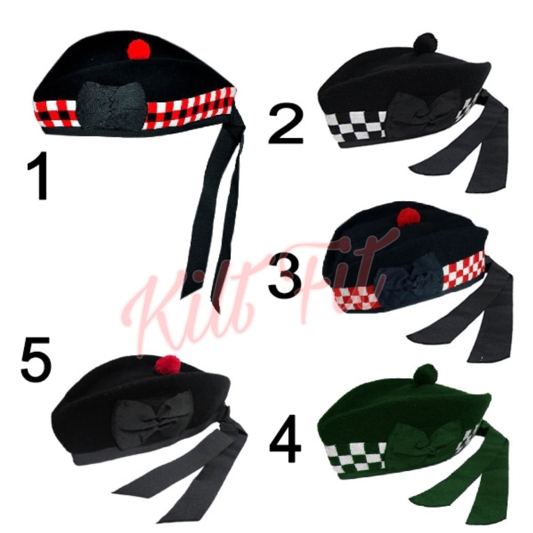 Glengarry Hat Scottish Beret Hat Marching Band Balmoral Bonnet - Etsy