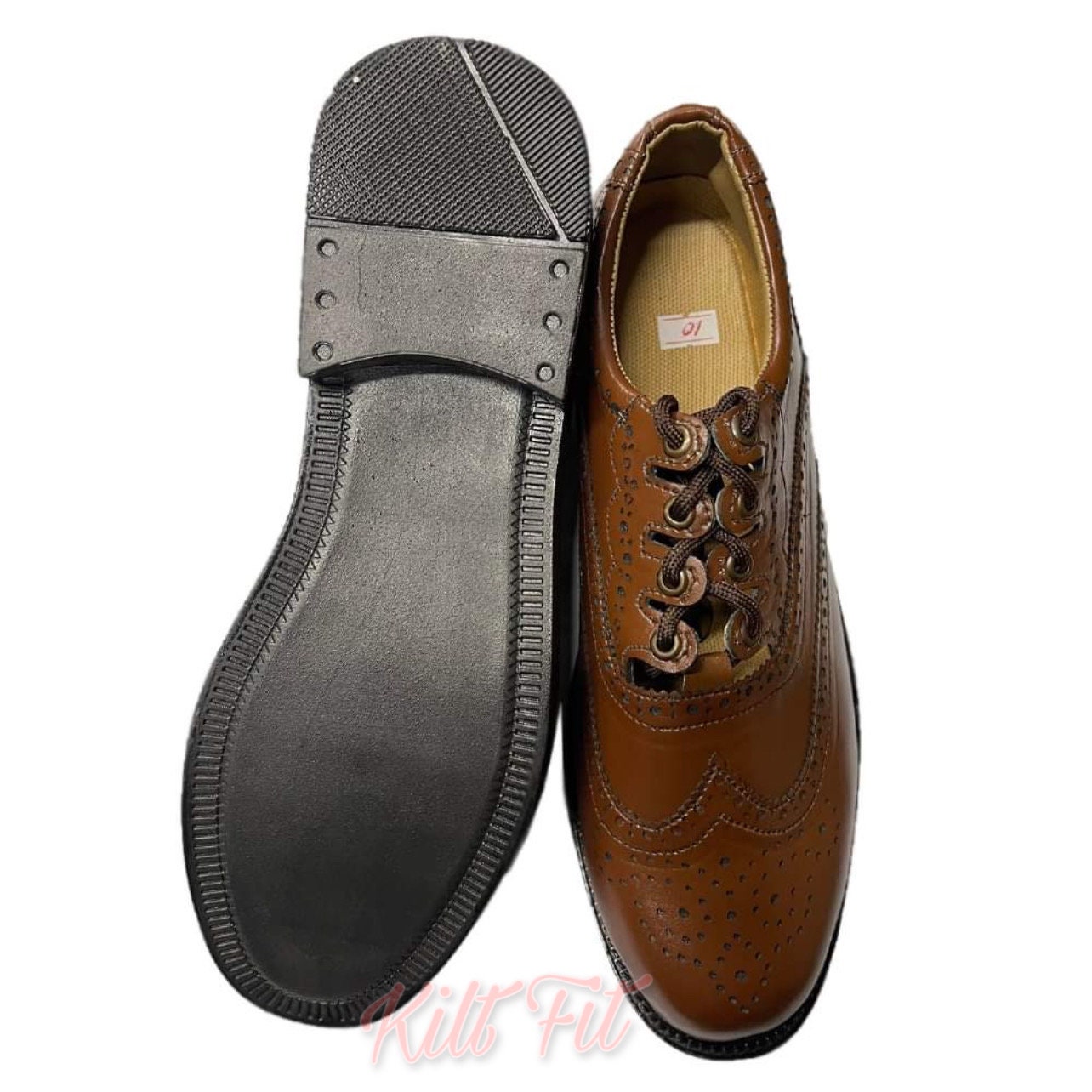 Men's Scottish Brown Ghillie Brogues Kilt Leather Shoes - Etsy