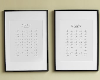 Printable Hiragana/katakana Chart - Japanese Alphabet - Etsy Canada