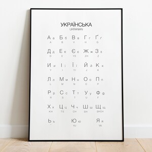 Ukrainian Alphabet Printable Poster Ukrainian Digital Print - Etsy