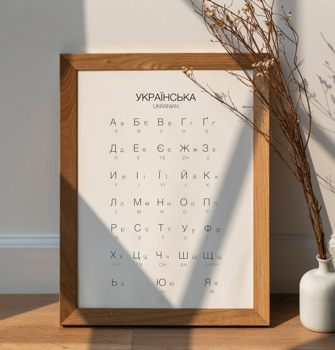Ukrainian Alphabet Printable Poster, Ukrainian Digital Print, Language ...