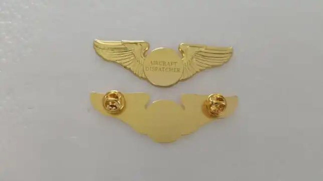 Aircraft Dispatcher Wings in Gold Color - Etsy