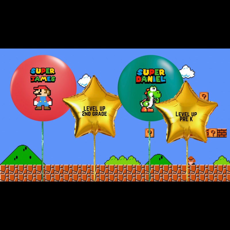 Mario Balloons - Etsy