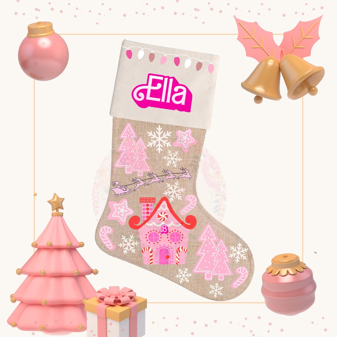 Barbie Christmas Stocking Christmas Personalized Decorations - Etsy
