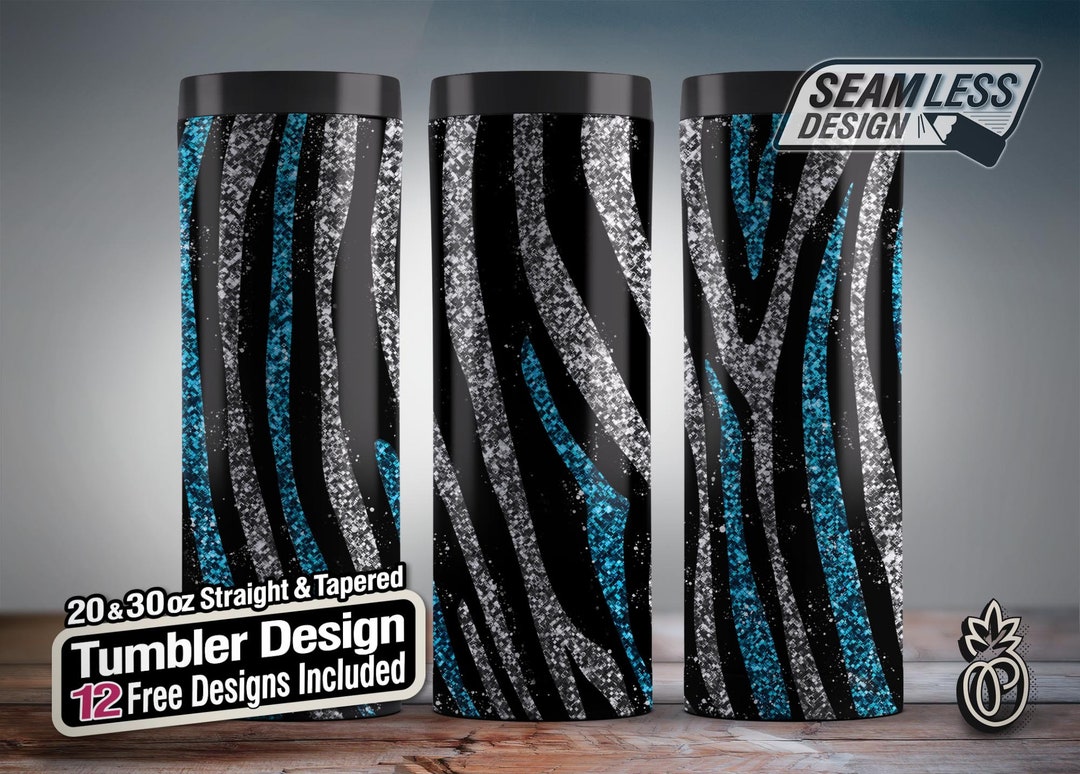 Zebra Tumbler, 20oz Skinny Tumbler, Zebra Seamless Wrap, Zebra Tumbler ...