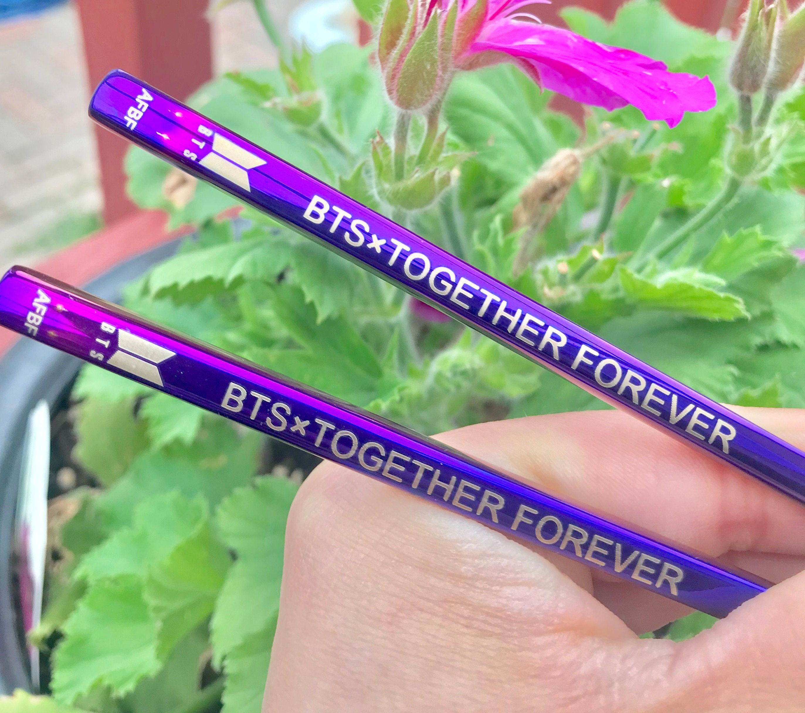 RESTOCK BTS Chopsticks Together Forever - 1 Pair Metal Chopsticks Korea ...