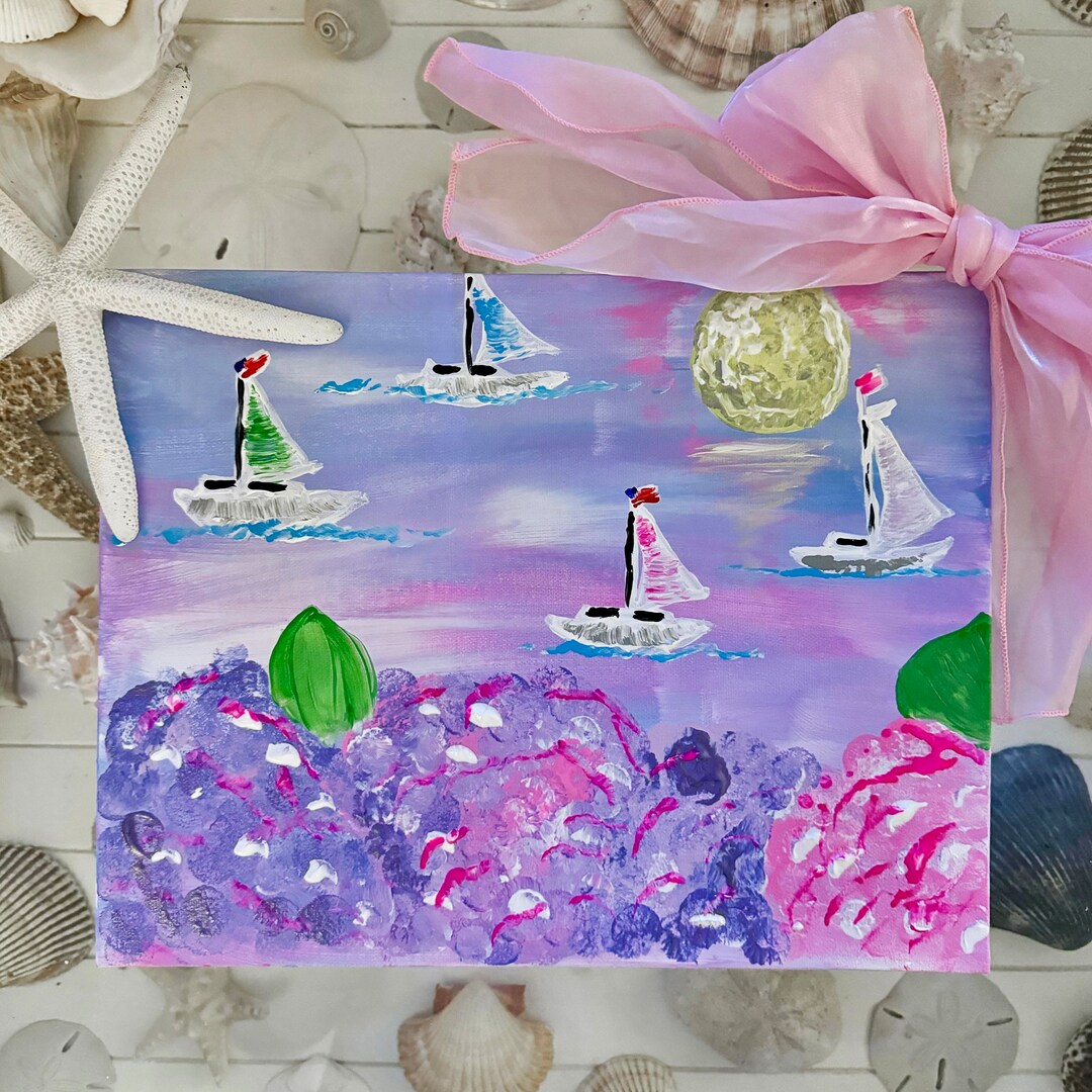 Nantucket Sails Series cotton Candy Regatta - Etsy