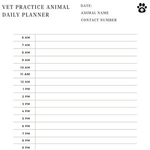 ANIMAL VET PLANNER - Etsy