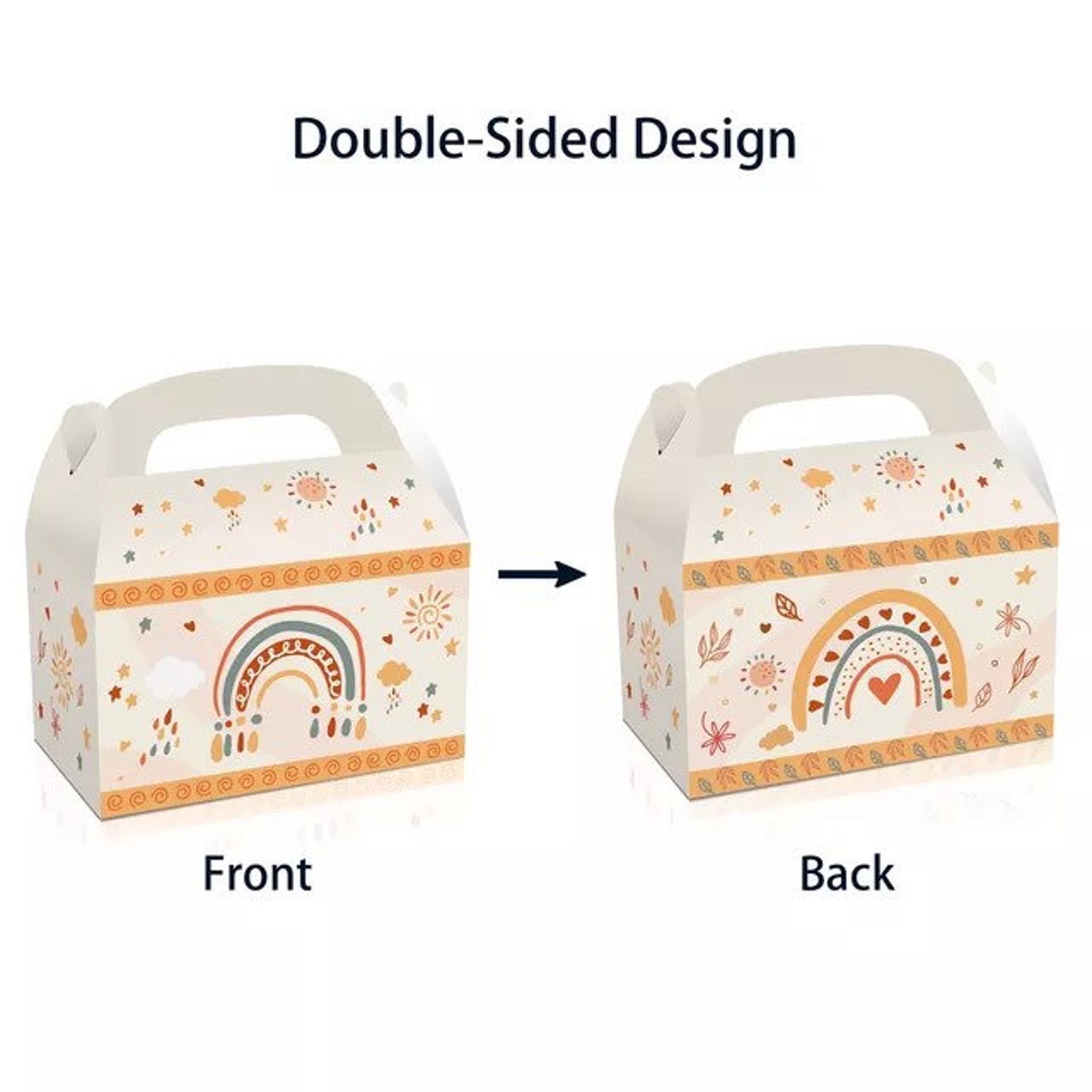 Boho Rainbow Candy Treat Boxesbohemian Kids Birthday Party | Etsy