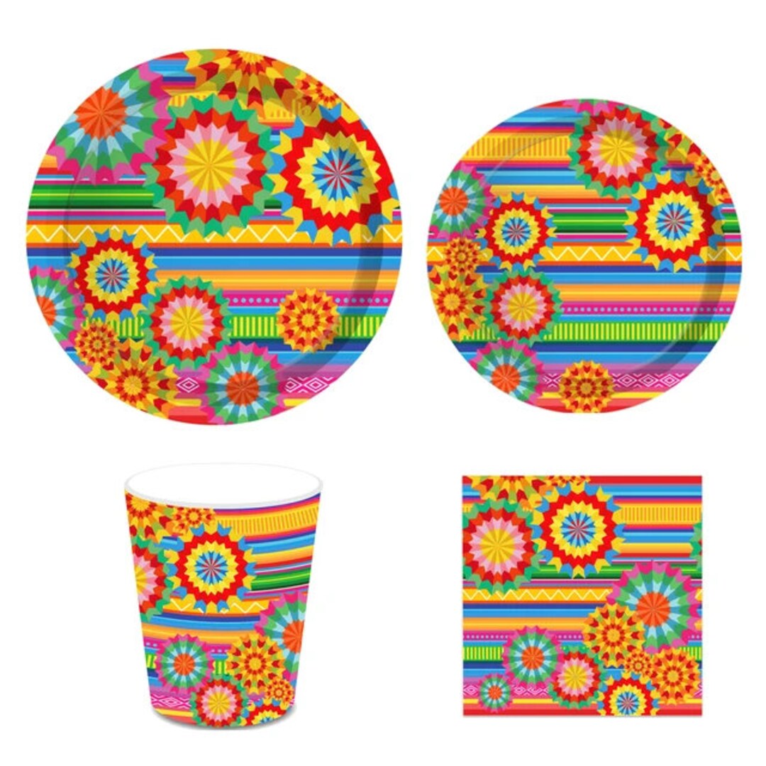 Mexican Theme Tableware Set,cinco De Mayo Table Decor,fiesta Plates ...