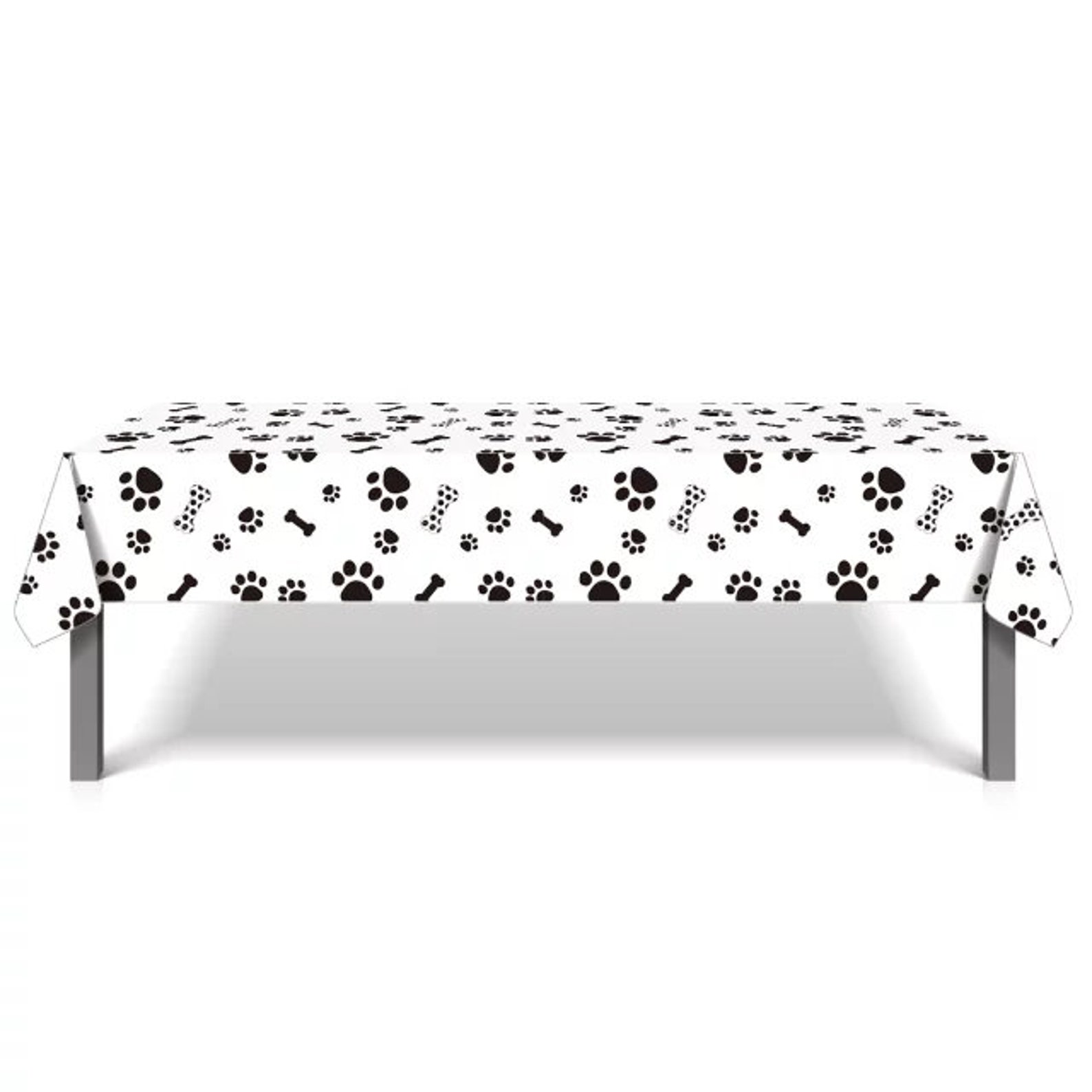 Paw Dog Theme Disposable Tablecloth Dog Foot Print Table | Etsy