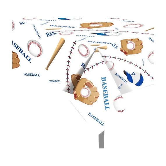 Baseball Theme Party Disposable Tablecloth Baseball Sports | Etsy