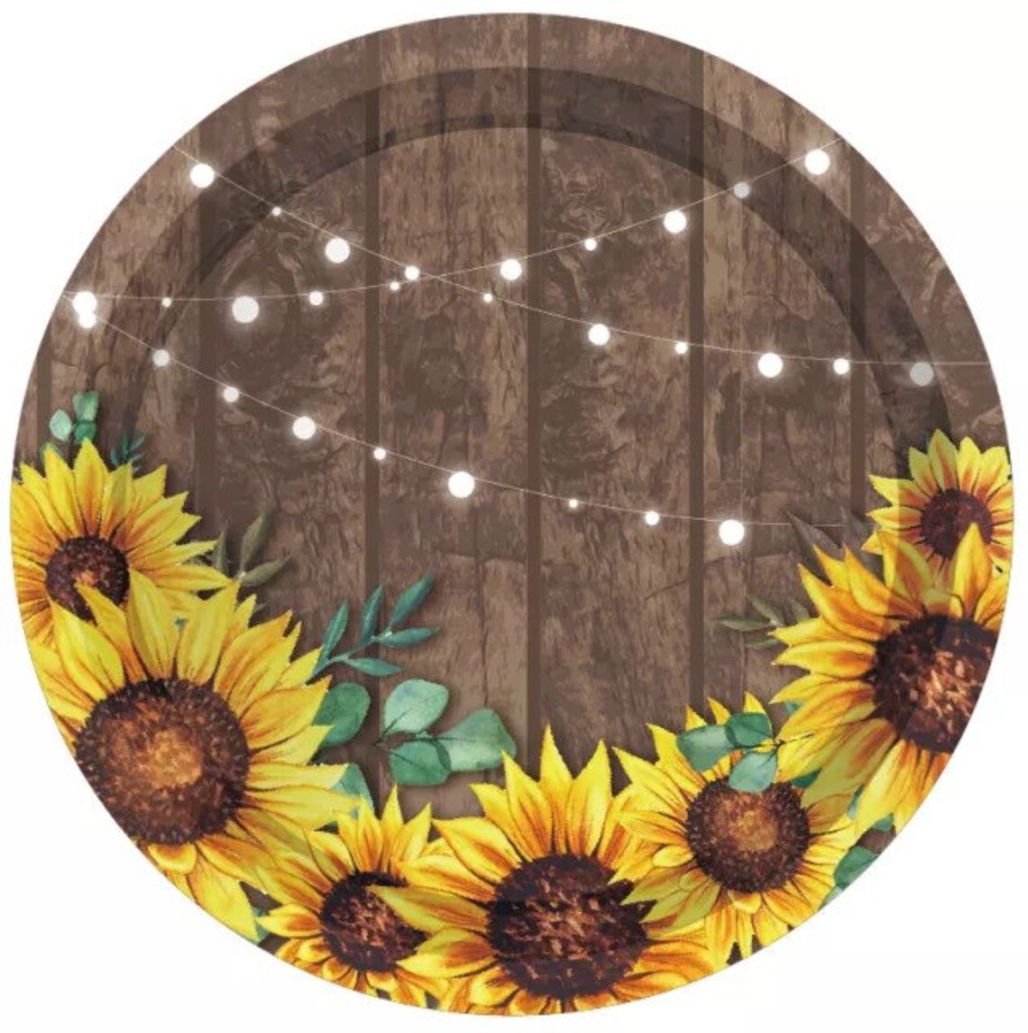 Sunflowers Theme Tableware Set Sunflower Plates Cups & - Etsy