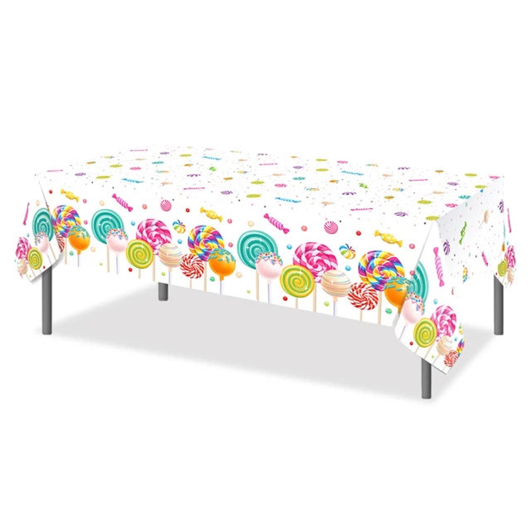 Candy Lollipops Party Tablecloth,candy Land Party Decorations,candy ...