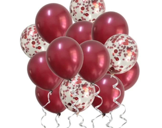 Maroon Balloons 11 Inch Latex Balloons Maroon Birthday Fall Bridal ...