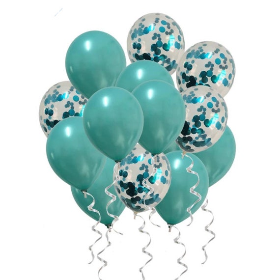 12 Teal Blue/ Turquoise Balloons Teal Wedding Decoration - Etsy