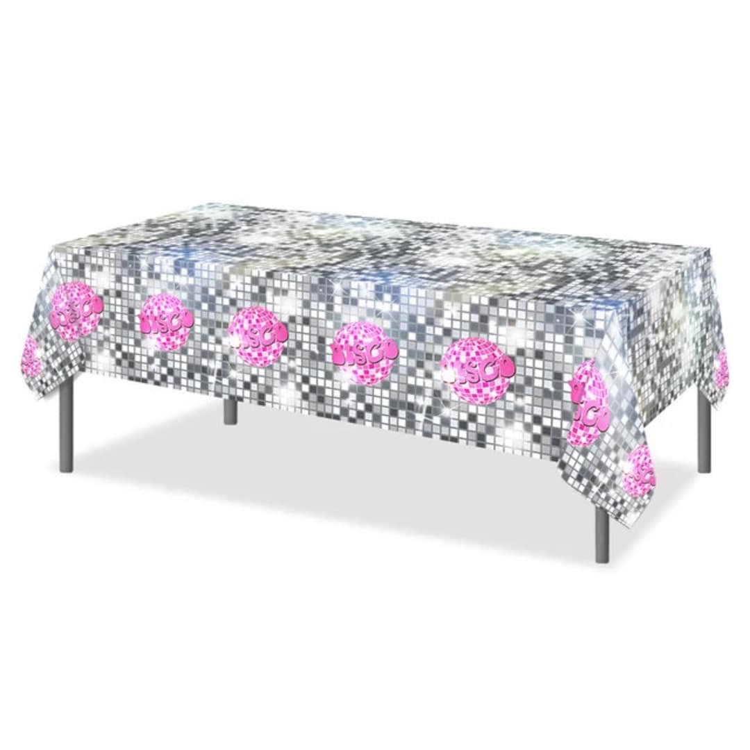 70's Disco Ball Party Tablecloth,disco Party Backdrop Banner,last Disco ...