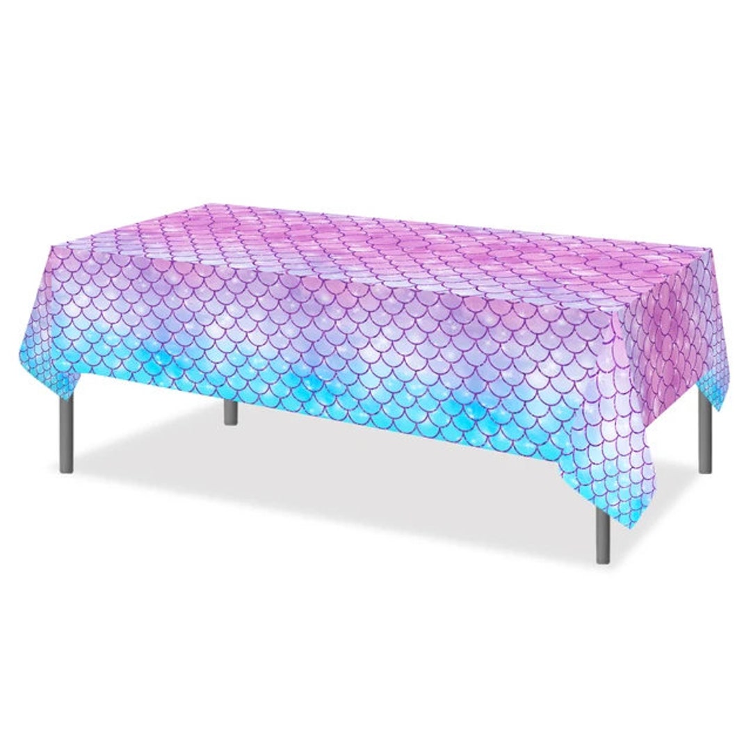 Mermaid Party Tablecloth,sea Ocean Party,disposible Plastic Table Cover ...