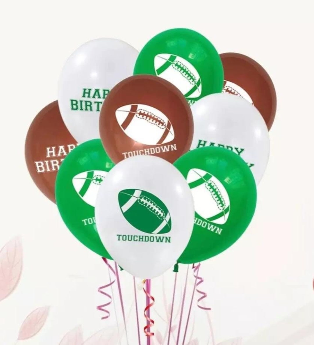 Football Party Balloons: Touchdown Birthday Decorations, 15 Latex ...
