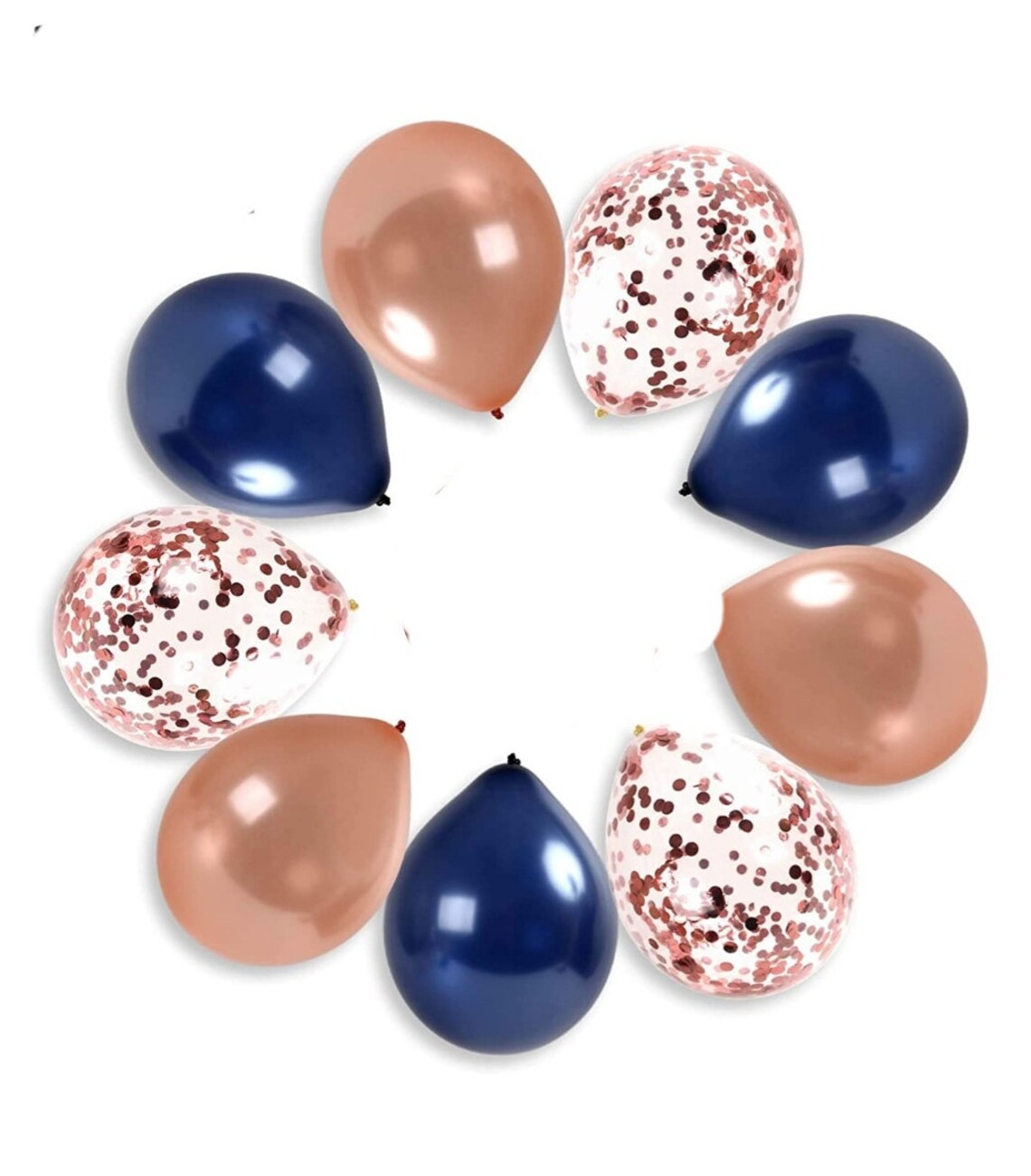 Navy & Rose Gold Latex Balloons,navy Wedding Decor,bridal Shower,baby ...