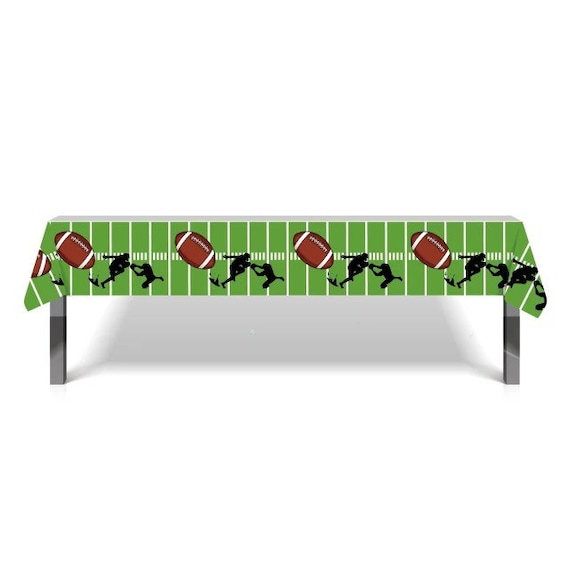 Football Disposable Plastic Tablecloth football Party Table - Etsy