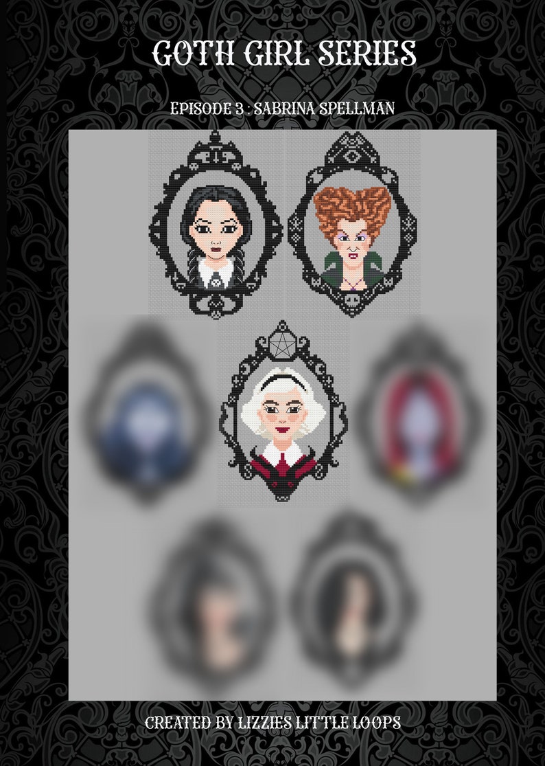 Goth Girls SAL Episode 3 Sabrina Spellman Digital Cross - Etsy