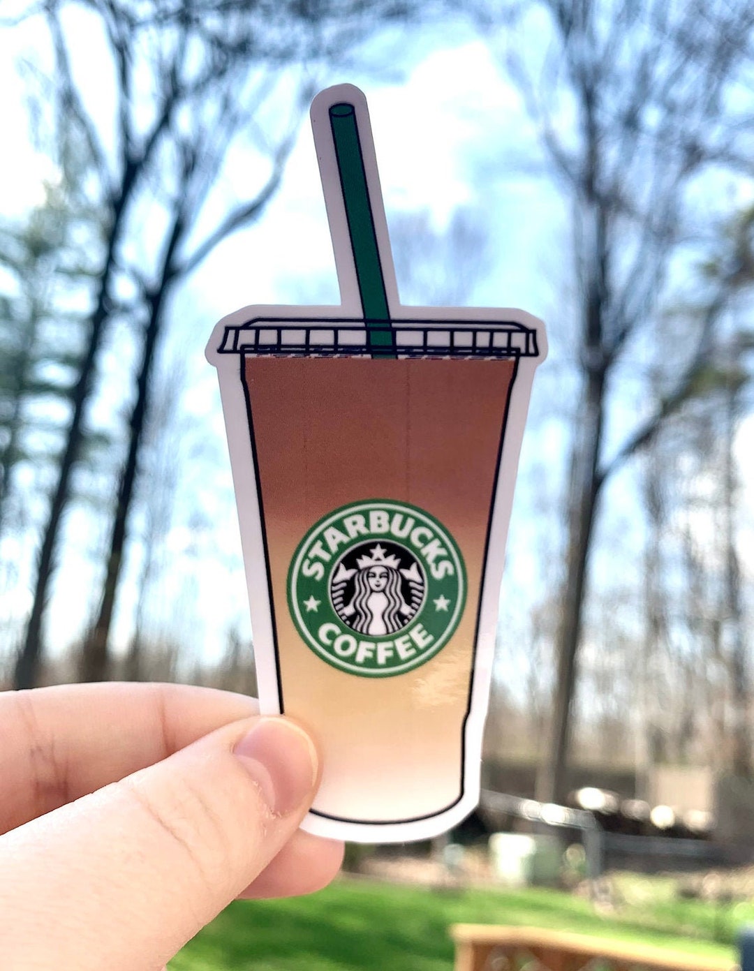Starbucks Iced Coffee Vinyl Sticker, Waterproof Iced Coffee Sticker ...