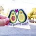 Avocado Sticker, Avocuddle, Die-cut Sticker, Sticker Gift, Laptop Decal ...