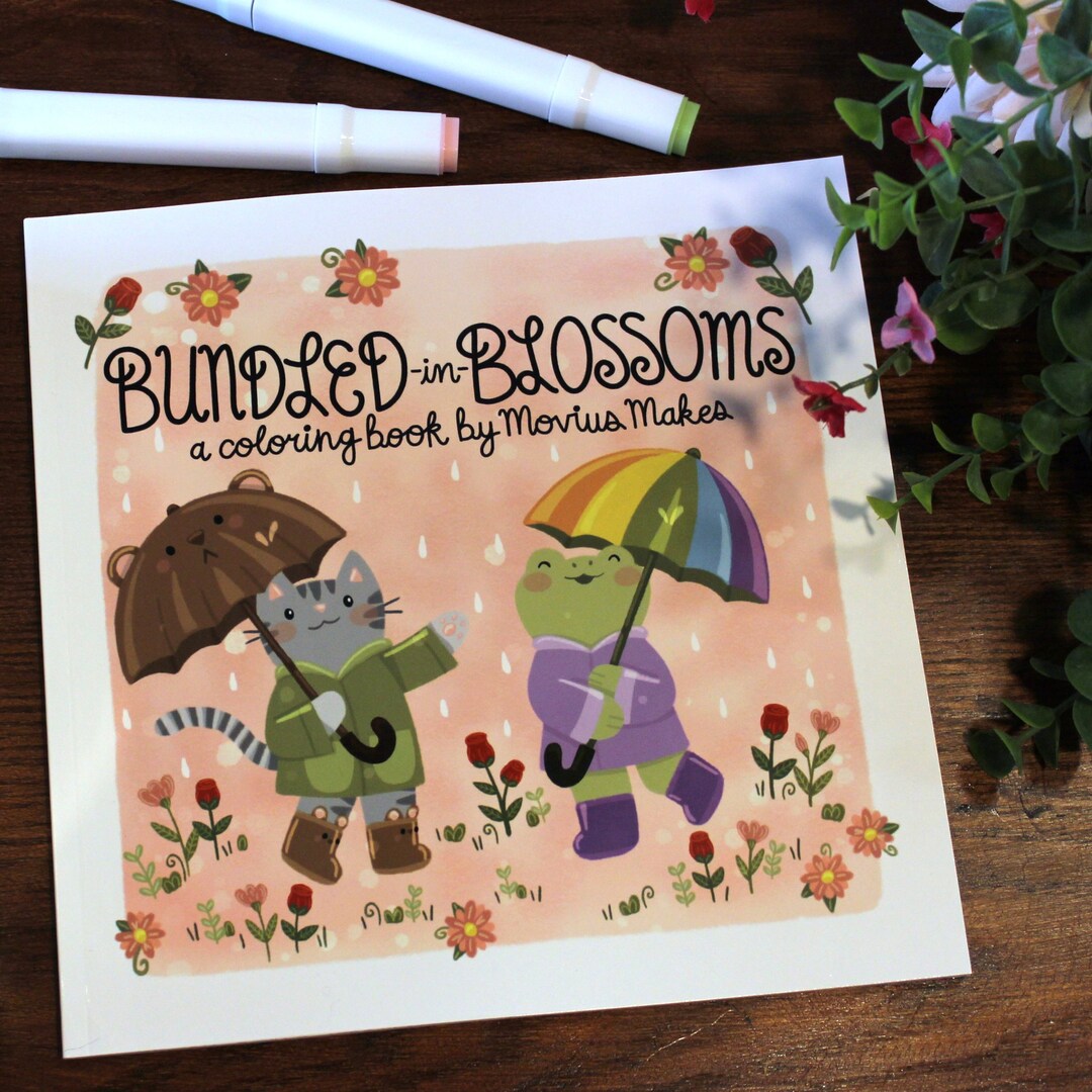 Bundled in Blossoms- Spring Coloring Book - Etsy
