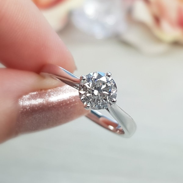 Handmade Diamond Engagement Ring - Etsy